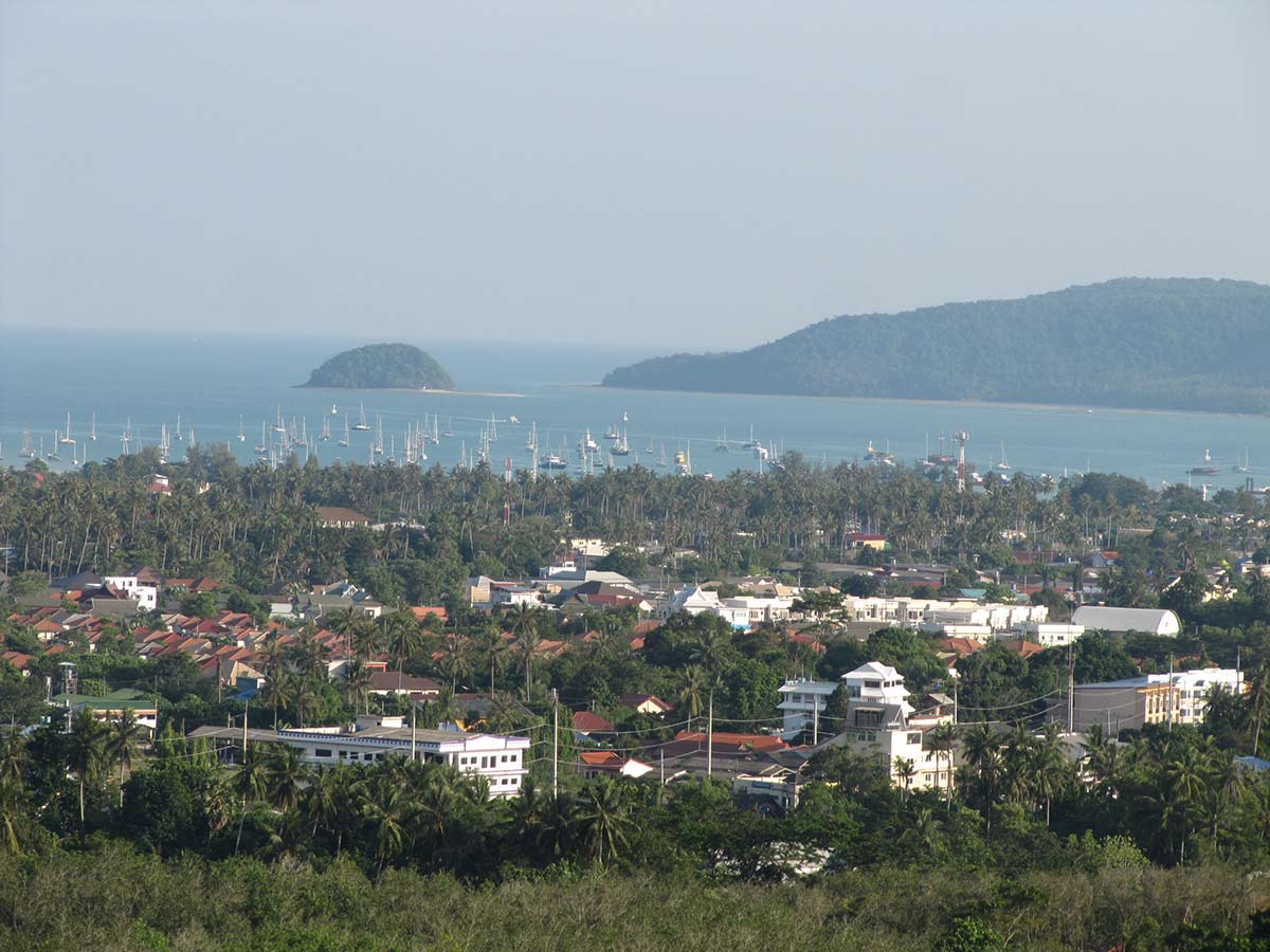 Sea view land overlooking Chalong Bay for sale in Phuket